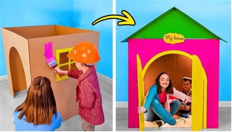 کاردستی های جالب و کاربردی با کارتن مقوایی ساخت اسباب بازی و وسایل