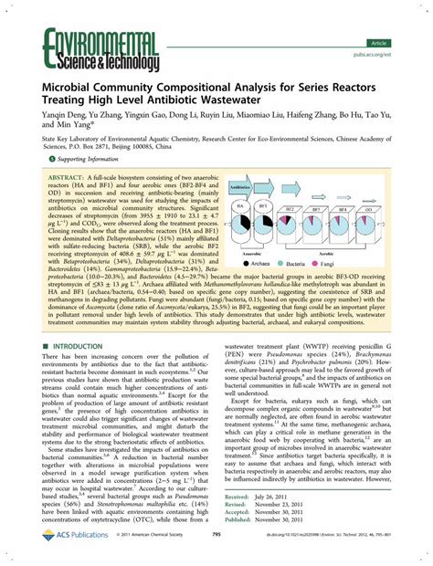 (PDF) Microbial Community Compositional Analysis for Series Reactors ...