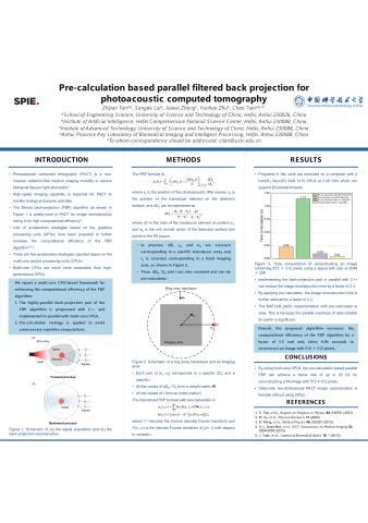 Pre Calculation Based Parallel Filtered Back Projection For Photoacoustic Computed Tomography