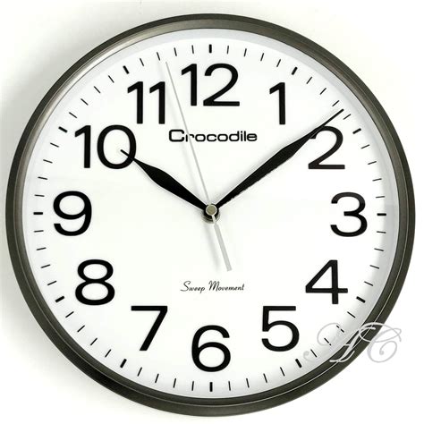 100 Original Crocodile Quiet Sweep 10 Inch 25 Cm Analogue Wall Clock