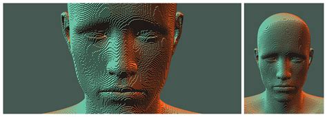 큐브에서 구성 추상 디지털 인간의 머리 비즈니스 프리젠 테이션 전단지 또는 포스터를위한 미니멀 한 디자인 기술 및 로봇 공학