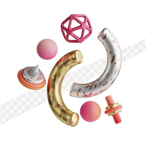 Premium Psd Abstract Geometric Shapes 3d Render Illustration