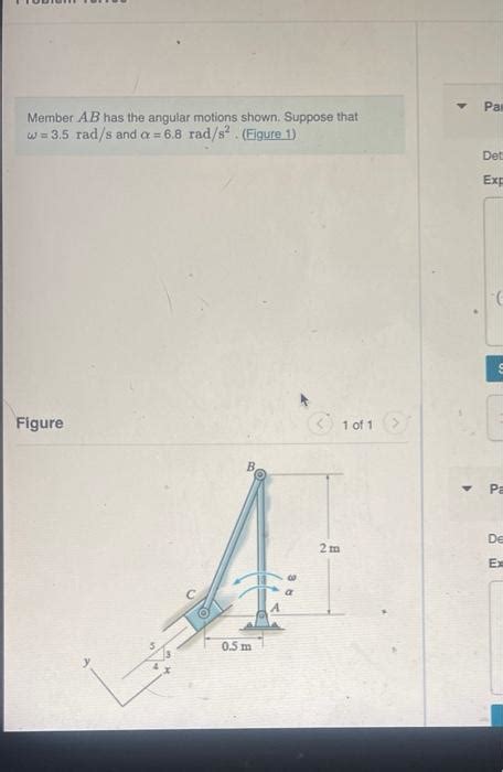 Solved Member Ab Has The Angular Motions Shown Suppose That