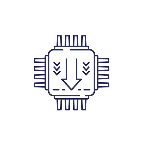 Premium Vector Firmware Update Line Icon With Chipset