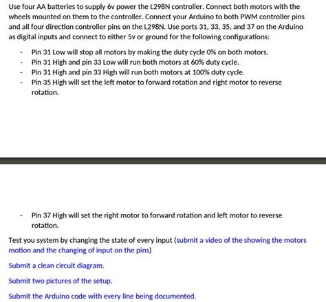 Solved Write Arduino Code To Do The Following Use Four Aa Batteries To Supply 6v Power The