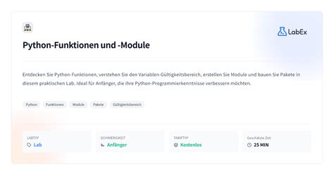 Python Funktionen Und Module Von Den Grundlagen Bis Zu Fortgeschrittenen Konzepten Labex