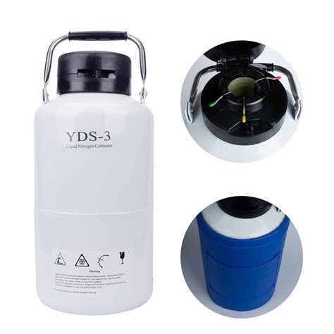 Inpanols 3l Liquid Nitrogen Dewar Cryogenic Nitrogen Container Tank