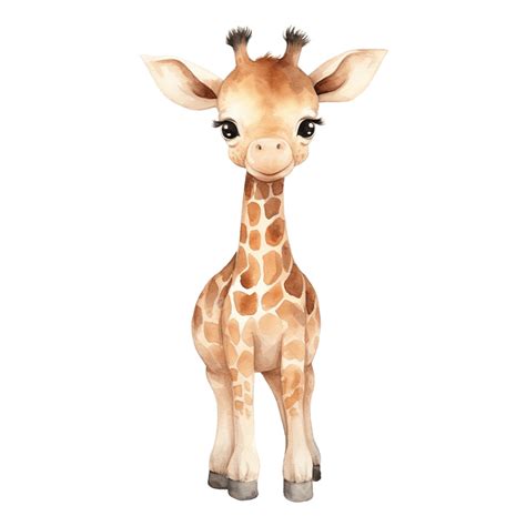Watercolor Giraffe Cute Clip Art Giraffe Watercolor Wild Png