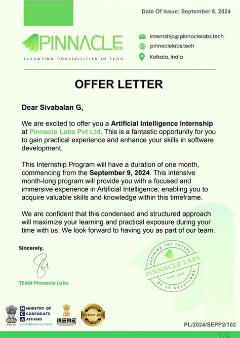 Siva Balan G On Linkedin Internship Internshipsuccess Aigrowth Learningjourney