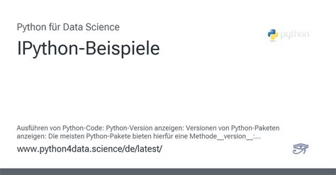 Ipython Beispiele Python Für Data Science 2430