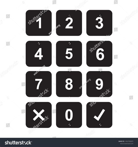 Keypad Entry Digital Keypad Keyboard Dialer Stock Vector Royalty Free