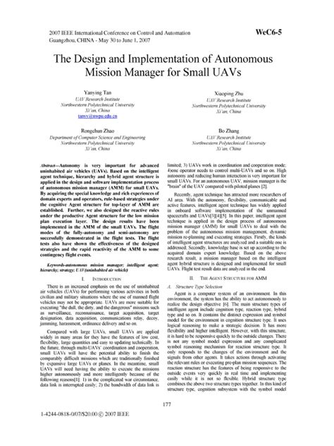 The Design And Implementation Of Autonomous Pdf Unmanned Aerial Vehicle Business