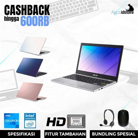 Jual Laptop Murah Asus Vivobook E Mao Hd Celeron N U Ram Gb Gb Ssd Windows Ohs