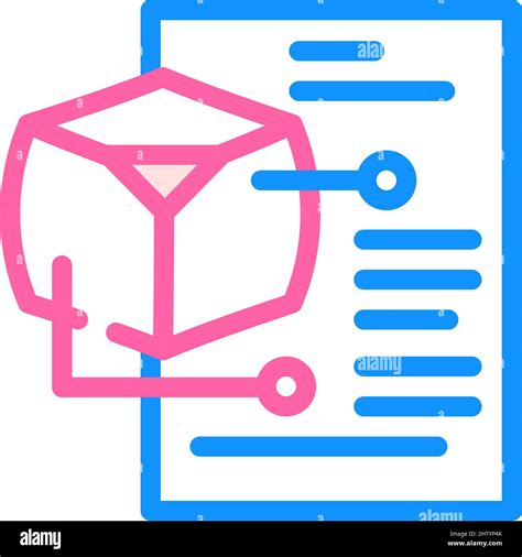 Modeling Data Science Color Icon Vector Illustration Stock Vector Image