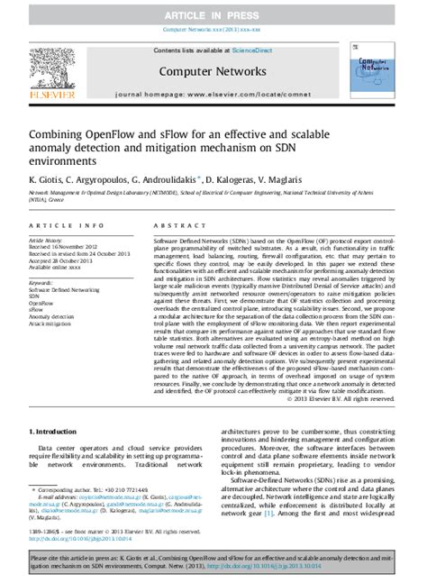 Pdf Combining Openflow And Sflow For An Effective And Scalable