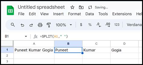 How To Separate Names In Google Sheets
