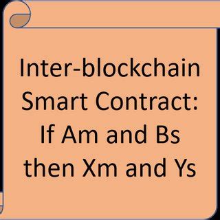 Inter Blockchain Smart Contract Download Scientific Diagram