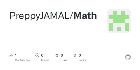 Github Preppyjamal Math