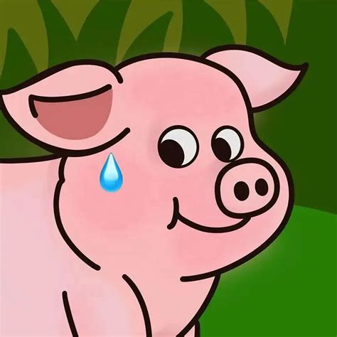 委屈巴巴的小猪，脸上挂着泪滴，可爱又让人心疼 粉红火腿猪表情包｜你p的u最a表情包图片动图 求表情网 斗图从此不求人