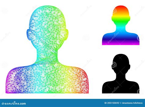 Spectral Linear Gradient Boy Icon Stock Vector Illustration Of