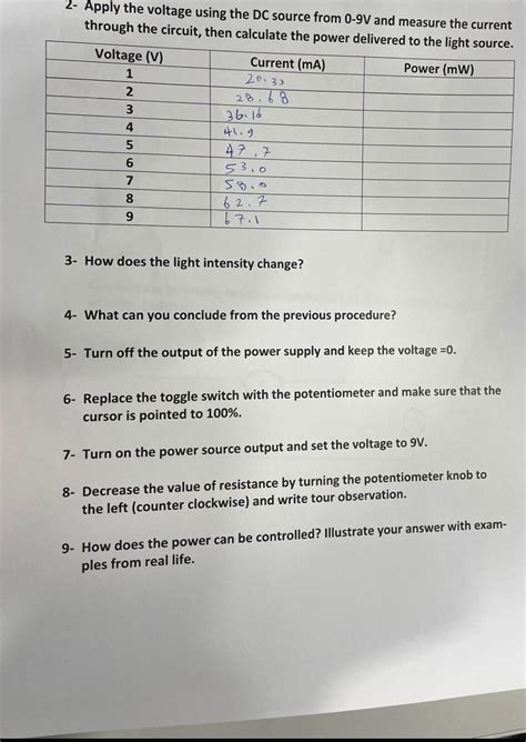 Solved Apply The Voltage Using The DC Source From V Chegg Com