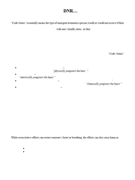 What Is Code Status Pdf