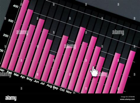 Computer Monitor Screen Graph Concept Of Business Chart Stock Photo Alamy