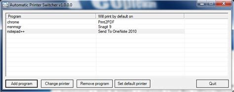 Automatic Printer Switcher Impressão selectiva