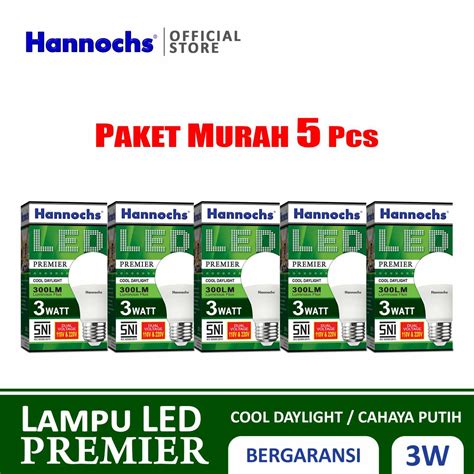 Jual Hannochs Lampu LED Premier 3 Watt Cahaya Putih Paket
