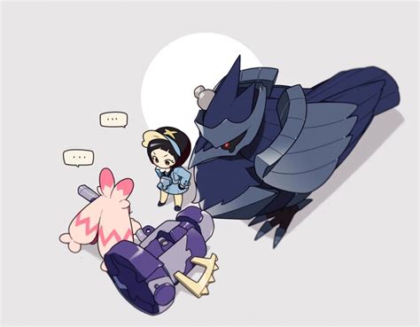 Poppy Tinkaton And Corviknight Pokemon And 1 More Drawn By Rumong