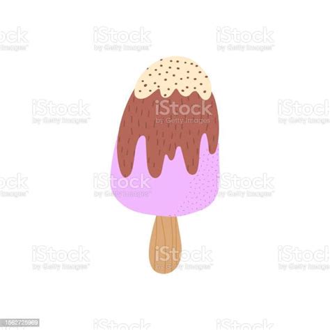 아이스크림 플랫 요소는 흰색으로 분리되어 있습니다 디자인을 위한 벡터 그림입니다 0명에 대한 스톡 벡터 아트 및 기타 이미지 0명 거품 내기 과일 Istock