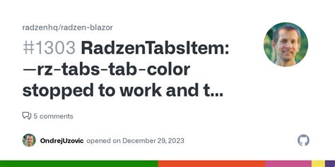 Radzentabsitem Rz Tabs Tab Color Stopped To Work And The Cursor Is