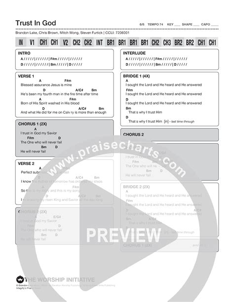 Trust In God Chords Pdf The Worship Initiative Shane And Shane