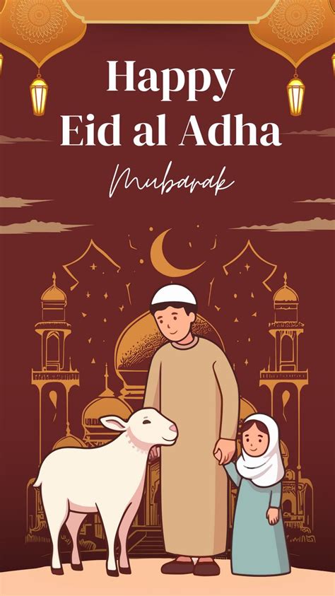 Happy Eid Al Adha Instagram Story Design Canva Template Happy Eid Al
