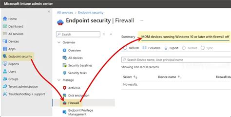 Export Intune Firewall Status Report