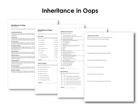 Inheritance In Oops Teaching Resources