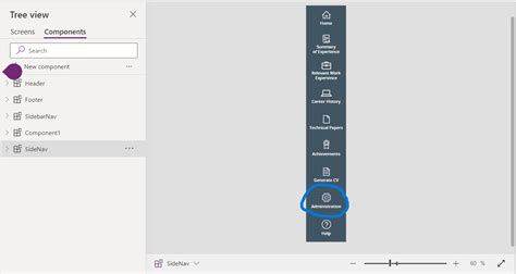 hide an element in a component according to a shar power platform