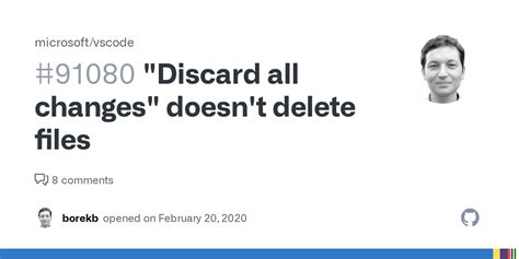 Discard All Changes Doesn T Delete Files Issue Microsoft Vscode GitHub