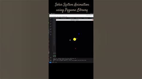 Python Pythonprogramming Solar System Animation Using Pygame Youtube