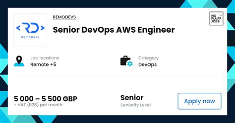 Senior Devops Aws Engineer Job Devops Remodevs Wrocław No Fluff Jobs