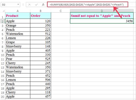 How To Sumif Cells Not Equal To A Specific Value In Excel