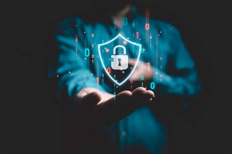 Premium Photo Businessman Holding Smartphone With Protection And Masker Key Icon For Input