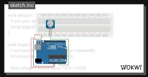 Read Analog Voltage Wokwi Esp32 Stm32 Arduino Simulator