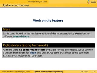 About OpenGL And Vulkan Interoperability XDC PPT
