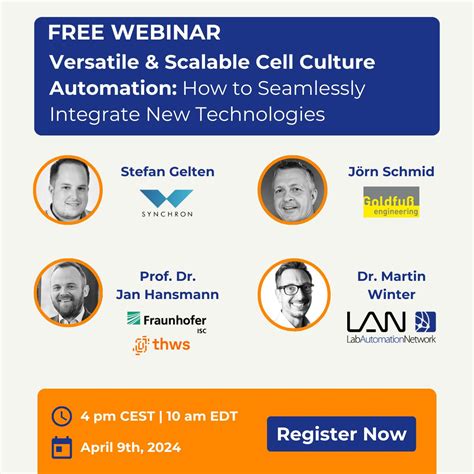 Lab Automation Network On Linkedin Webinar Cellcultureautomation
