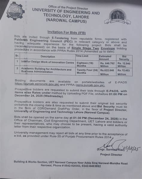 Uet Lahore University Of Engineering And Technology