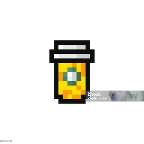 커피용 찻주전자와 종이컵이 있는 차 머그잔과 주스 또는 알코올 음료를 위한 유리 픽셀 아트 아이콘은 격리된 벡터 삽화를