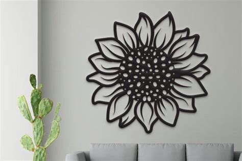 Laser Cut Sunflower Wall Art Svg Graphic By Cutting Edge · Creative Fabrica
