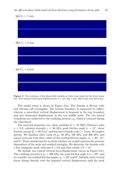 an efficient phase field model of shear fractures using deviatoric