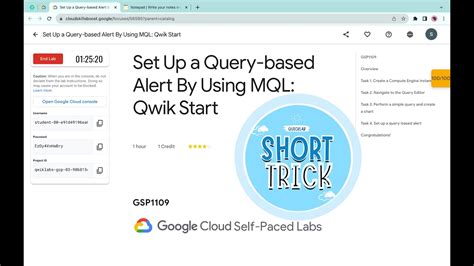 Set Up A Query Based Alert By Using Mql Qwik Start Qwiklabs